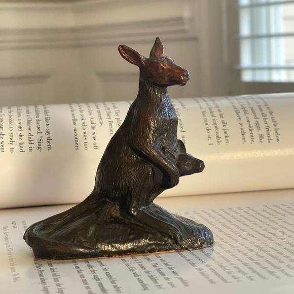 Art | Vintage Almar Metal Arts Co Point Marion Pa Kangaroo Statue ...